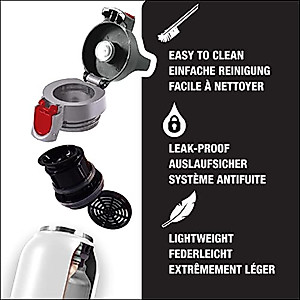 SIGG - Insulated Water Bottle White - Thermo Flask Hot & Cold One with Tea Infuser - Leakproof. BPA Free - 18/8 Stainless Steel - 17 Oz