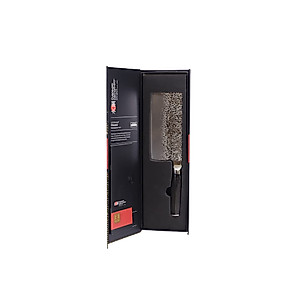 CUISINE::PRO® Damashiro Emperor 6.5 Inch Cleaver Knife - Japanese Cleaver for Precise Cutting - Ergonomic Handle - Hammered Tsuchime-Style Butcher Knife