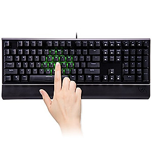 Rosewill Mechanical Gaming Keyboard, RGB Backlit Clicky Computer Mechanical Keyboard for PC, Laptop, Mac, Rainbow LED Modes with Side Backlight & Software Suite for Customization – Brown Switch