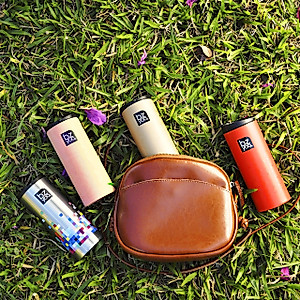 BZYOO Brew 12oz Stainless Vacuum Insulated Skinny Tumbler Coffee Drinking Mug Water Thermal Bottle with Leak Proof Lid for Everyday Use Holiday Gifts (La La Mandala Dusty Pink)