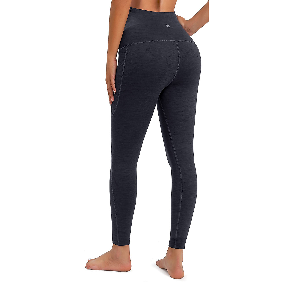 Heathyoga Maternity Leggings with Pockets - Pregnancy Yoga Pants for Women's Workout