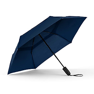 ShedRain Windjammer Automatic Vented Compact Folding Travel Umbrella - Navy, Rain, Wind