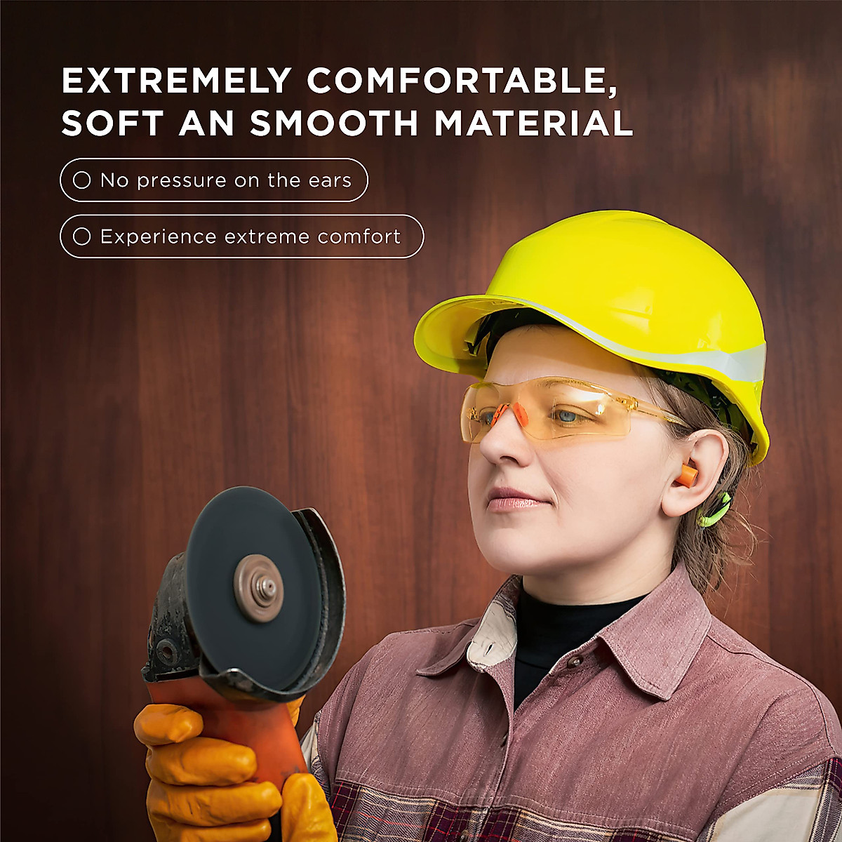 ATERET Earplugs 200 Pairs I 32db Noise Cancelling Soft Disposable Ear Plugs I Safety Hearing Protection for Travel Concert Hunting Shooting Range Work Construction