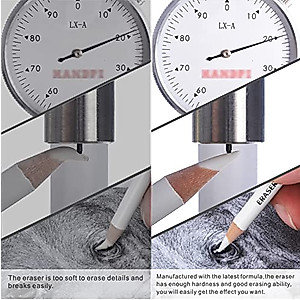 Pasler Eraser pencils 7802 perfection Detail Eraser Pencil with Brush and a Sharpener perfect for sketches and coloured illustrations (4- pack)