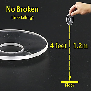 5-Pack Candle Rings for 22mm Taper Candle Reinforced Glass Bobeches Wax Drip Catcher Candle Drip Stopper