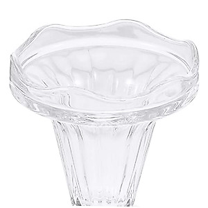 OKUMEYR Ice Cream Cup Cups for Glasses Clear Trifle Bowl Glass Footed Tulip Bowls Glass Sundae Cups Dessert Appetizer Cup Glass Transparent Footed Yogurt Bowl Glass Ice Cream Dishes