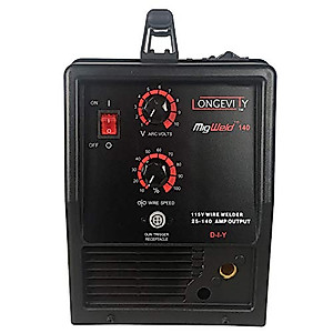 LONGEVITY Migweld 140-140 Amp Mig Welder Capable Of Flux-Core And Aluminum Gas Shielded Welding 110v