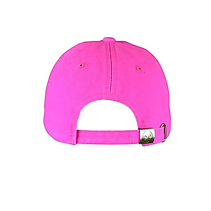 C.C Unisex Classic Blank Low Profile Cotton Unconstructed Baseball Cap Dad Hat, Neon Pink