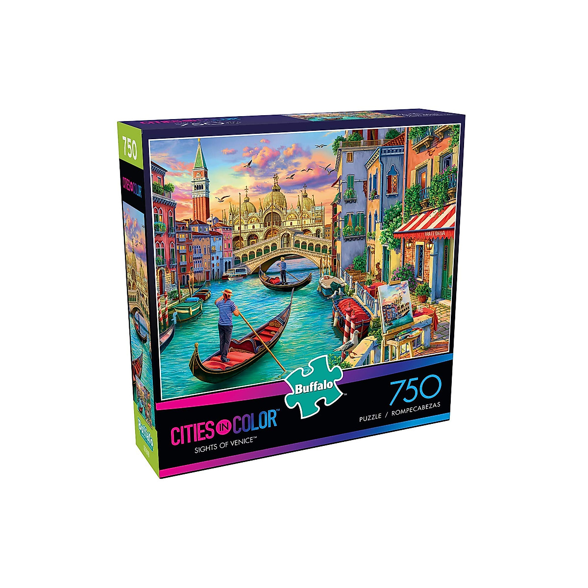 Buffalo Games - Sights of Venice - 750 Piece Jigsaw Puzzle, Blue