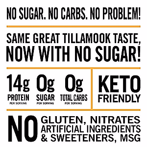 Tillamook Country Smoker Keto Friendly Zero Sugar Beef Jerky, Original, 6.5 Ounce