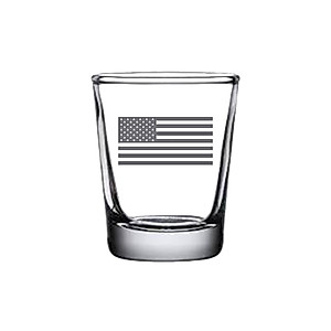Rogue River Tactical USA Flag Subdued Shot Glass Gift For Military Veteran or Patriotic American