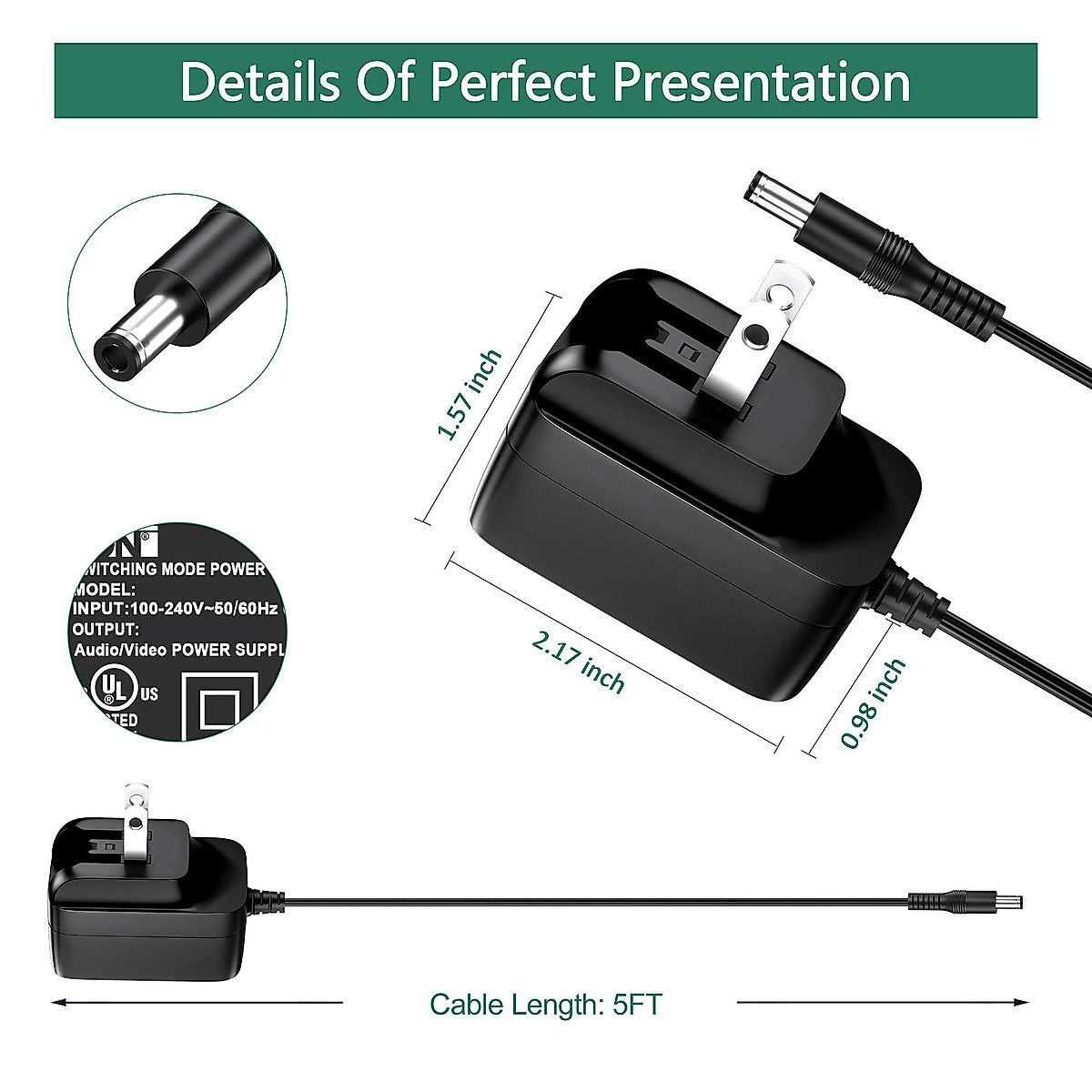 FITE ON 9V AC Adapter Replacement for Alesis Command Mesh Kit Alesis Debut Kit Alesis DM10 Alesis Nitro Drum Module Electronic Drum Module Power Supply Cord