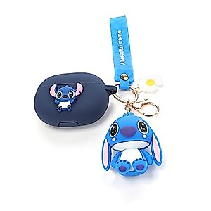 Beats Studio Buds Case with Doll Keychain, Suublg Soft Silicone Cartoon Beats Charging Case Covers Full Body Anti-Lost Lanyard Protection Accessories Kits Compatible for Wireless Earphones