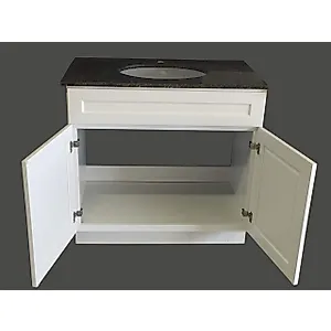 CSS Distributions 36" Wide x 21" Deep New White Shaker Single-Sink Bathroom Vanity Base Cabinet WS-V3621