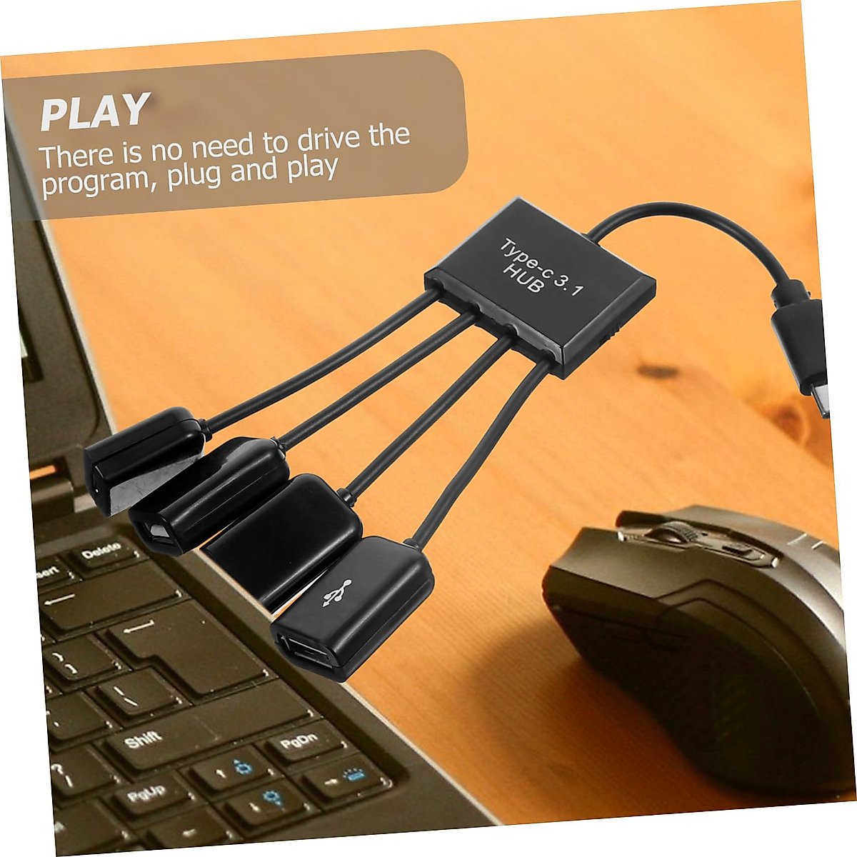 Hemobllo 1 Set Laptop Port Hubs Keybar Adaptador Universal LAN Port Hubs USB Hub Blackets Hub Hub Noire U Disk USB Drive Hub Converter Cable Keypad Extender USB Splitter Cell Phone Adapter