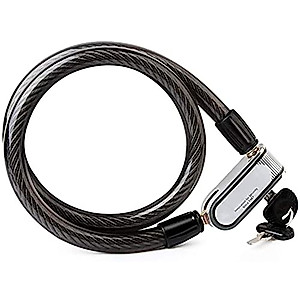 Steel Cable Lock Bicycle Lock Anti-Theft Lock, Alloy Steel Lock, 80Cm Long, Suitable for Mountain Bikes, Motorcycles, Electric Cars, Gates