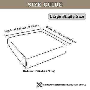 Jin Le Stretch Couch Cushion Covers Sofa Seat Couch Covers for 3 Cushion Couch Sofa Pet Friendly Jacquard Soft Fabric with Elastic Bottom and Ties (3 PC, Dark Gray)