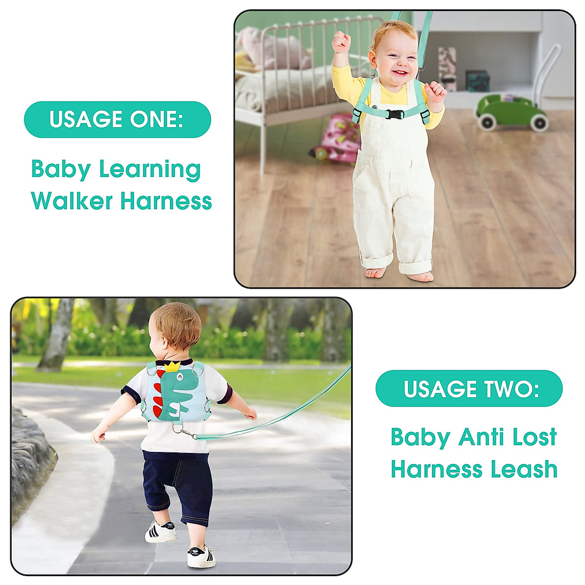 Toddler Leash Dinosaur Baby Harness Child Leash for Toddler Kids, Backpack Baby Kids Leash for Toddlers Age 1 2 3 4 5 Years Old Boys and Girls