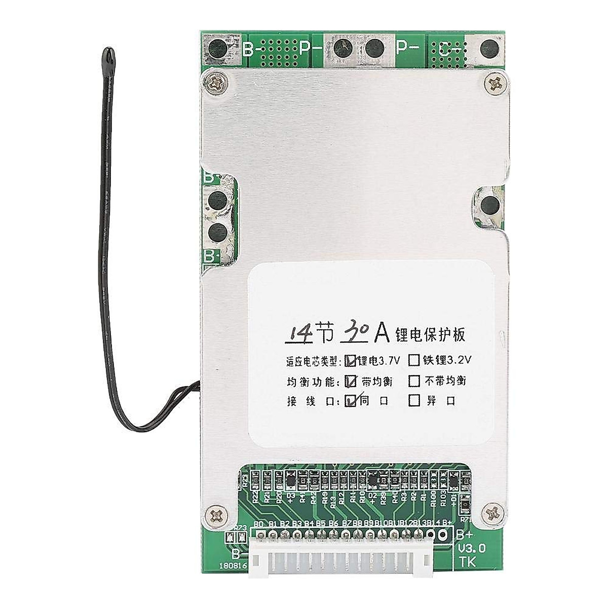 14S 50V 30A Lithium Battery Board, PCB Board with Balance Charging for Fast and Charging
