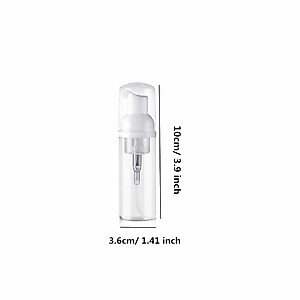 30ml Empty Refillable Clear Plastic Foamer Pump Bottle, Travel Foam Dispenser Liquid Soap Container for Cosmetic Makeup, Kitchen, Shampoo, Bathroom Countertops (3 Pack)