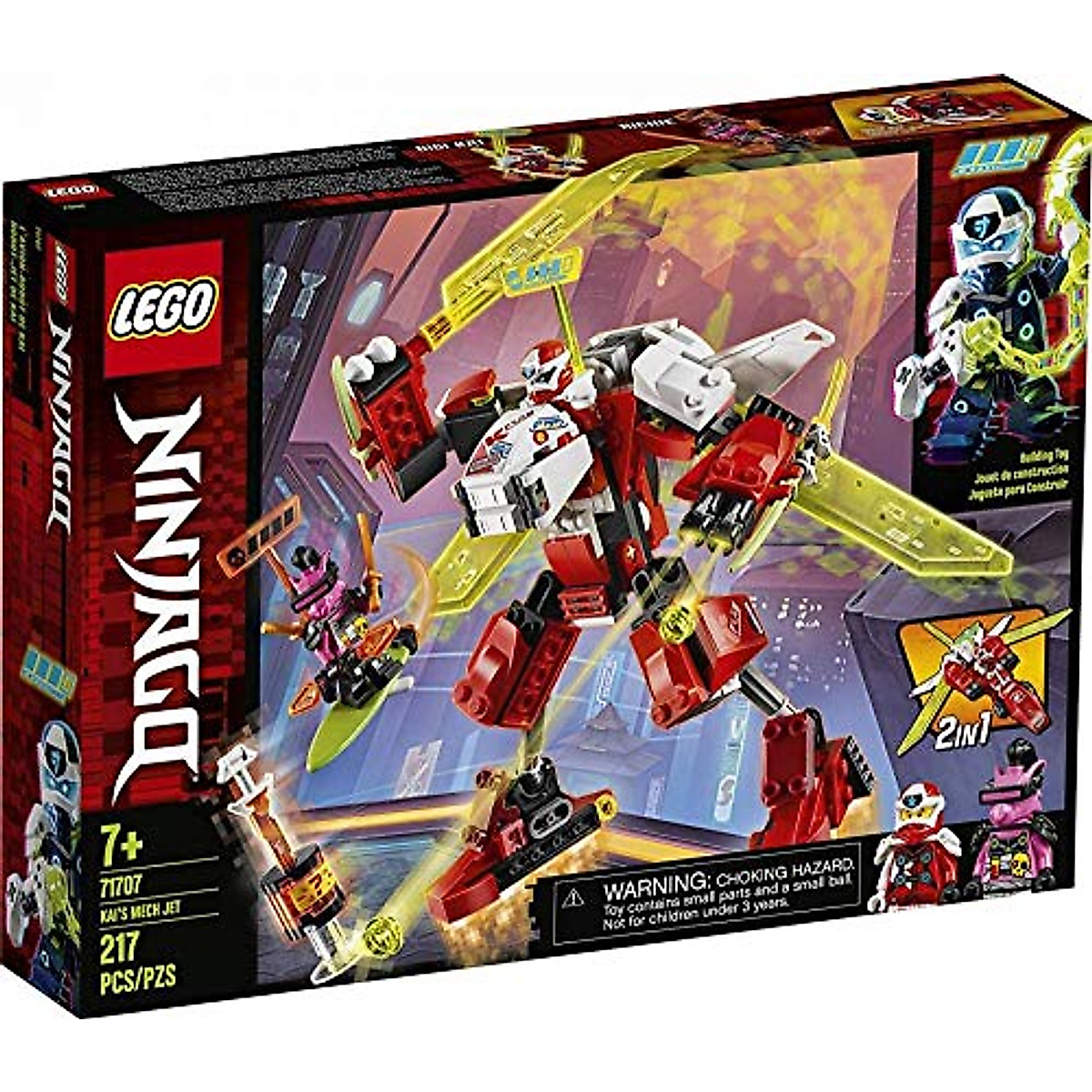 LEGO NINJAGO Kai's Mech Jet 71707 Ninja Car Building Kit (217 Pieces)