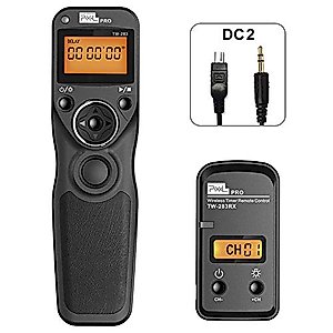 Wireless Remote Shutter Compatible for Nikon, Pixel TW-283 DC2 Wireless Shutter Release Remote Control Compatible for Nikon Z7 Z6 Df D90 D7500 D3300 D3100 D3200 D5000 D5500 D7200 D7000 D600 D750