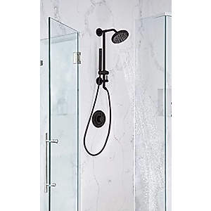 Moen Annex Matte Black Shower Slidebar and Shower Hose System Trim, Valve Required, TS3661NHBL