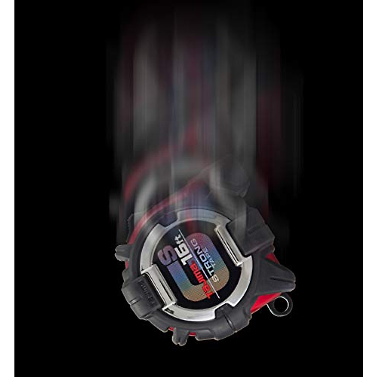 TAJIMA Tape Measure - SAE & Metric Scale 16ft/5m x 1 inch GS-Lock Measuring Tape with Acrylic Coated Blade & Safety Belt Holder - GSSF-165MBW