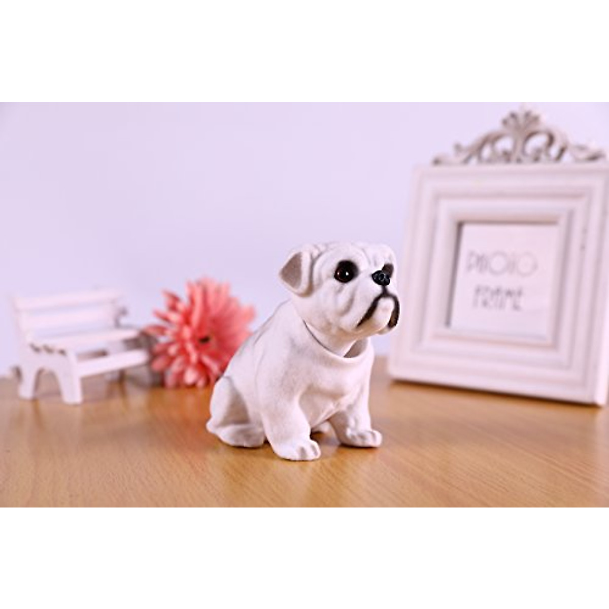siyaful Bobbing Head Dog-Bobble Head Auto Car Dashboard Decors Toy Bulldog English