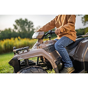 Kid Trax Yamaha ATV Toddler/Kids Electric Ride On Toy, 12 Volt, 3-7 yrs Old, Max Weight 88 lbs, Single or Double Riders, MP3 Player Input, Kodiak Tan