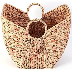 Vintiquewise Large Wicker Laundry Basket with Round Handles
