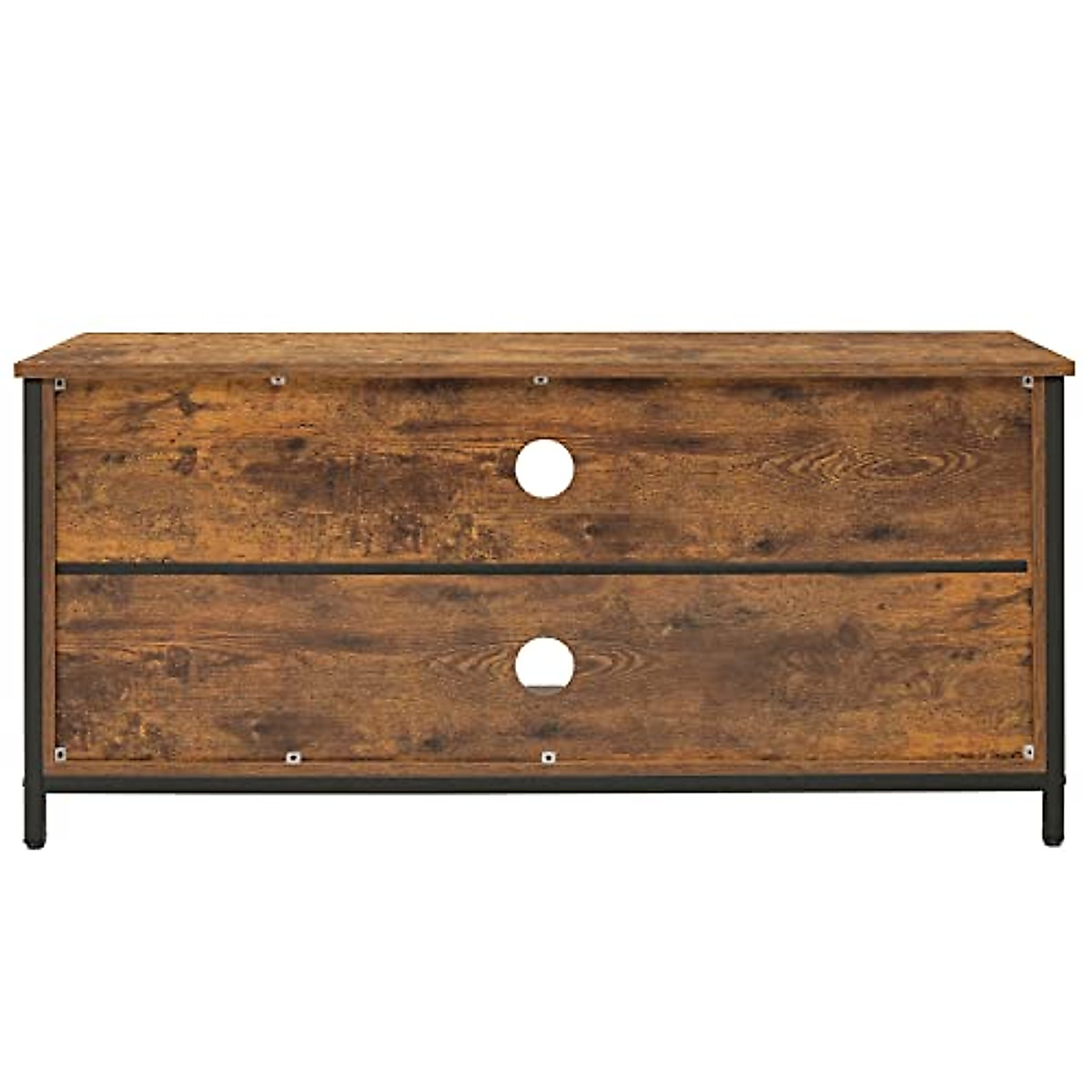 WEENFON Farmhouse TV Stand for 55 Inch TV, TV Console with Storage Barn Doors,Entertainment Center for Living Room, Bedroom, TV Stand with Stable Metal Frame,Rustic Brown