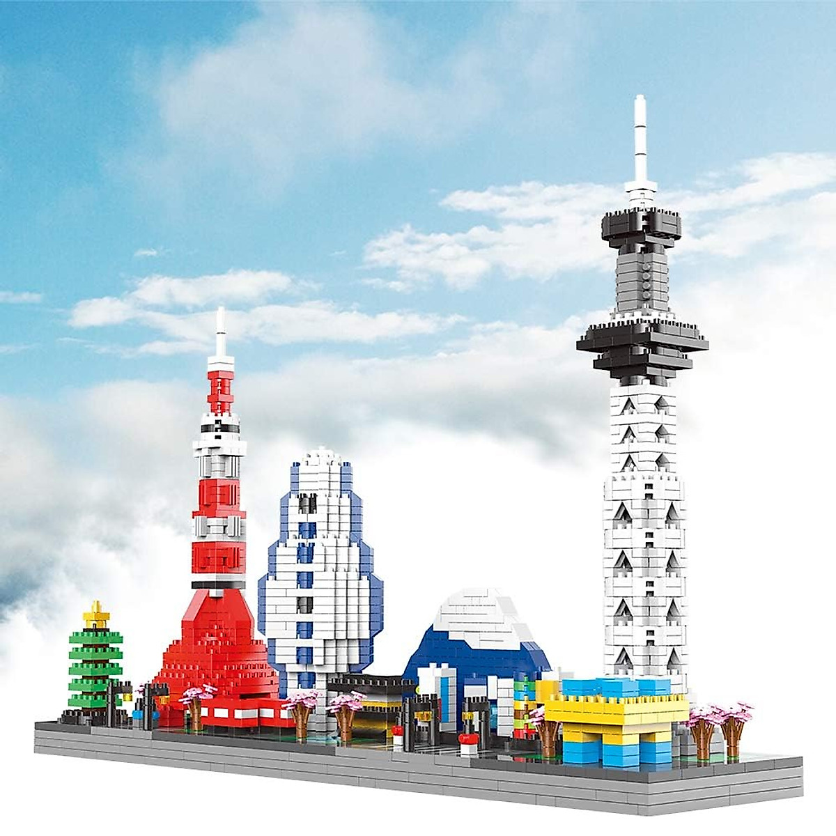 KLMEi Architecture Sets Micro Mini Blocks Japan Tokyo Skylines Building Kit Famous Landmark Collection Model Set for Adults 1880 Pieces
