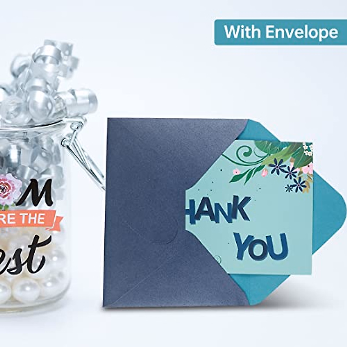 OWOXER Thank You Card, Pop Up Thank You Cards For Teachers & Friends, Love Card, 3D Greeting Card, Retirement Card, Birthday Card With Envelope.
