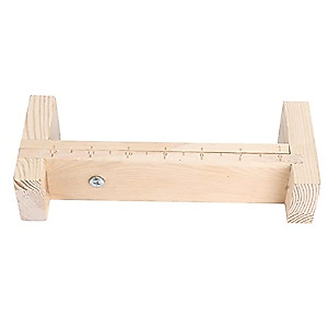 Jig Bracelet Maker Wooden Frame, Wooden Bracelet Jig U Shape Clear Scale with 2 Clamps Adjustable Length, Bracelet Braiding Tool for Kit DIY Hand Knitting