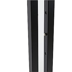 Clothing Rack - Black 2-Way - Straight & Slanted Arms with Black Matte and Chrome Accents - Adjustable from 48" to 72" - Use for Retail, Restaurants, and Home Storage
