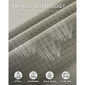 33,000ft Men's UPF 50+ UV Short Sleeve Hiking Fishing Shirt Quick Dry Cooling PFG Sun Protection Shirt for Travel Safari Gray Green