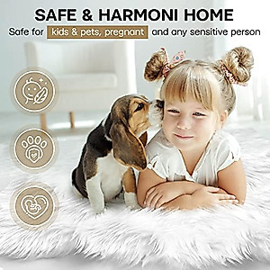 Premium Faux Sheepskin Fur Rug White - Large White Shag Rug - Best Extra Long Shag Pile Carpet for Bedroom Floor Sofa - Soft Fur Area Rug (2.3x5, White)