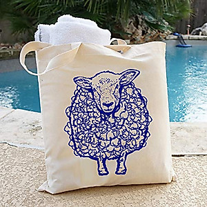 Lexy the Sheep Tote Bag by Pet Studio Art