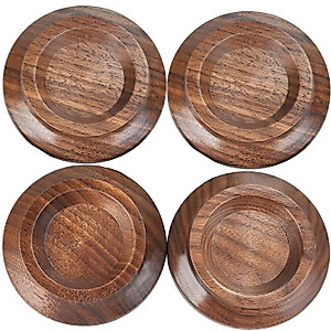 Upright Piano Caster Cups,Solid Wood Furniture,Piano Caster Cups - Non-Slip & Anti-Noise Foam (black walnut)