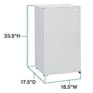 West Bend WBR33W Mini Fridge Compact Refrigerator for Home Office or Dorm, with Reversible Door, Energy Star Rated, 3.3 Cubic Feet, White