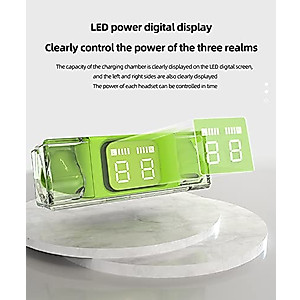 Xmenha Wireless Earbuds Bluetooth in Ear Headphones for iPhone Android Transparent Blue Tooth 5.3 Ear Buds True Wireless Earphones Audifonos Bluetooth Inalambricos TWS Cordless Earbud Green