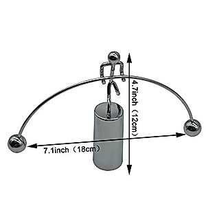 Maydahui Balance Physics Toy Desk Kinetic Weightlifter Steel Man Decompressive Science for Home Office Art Decor
