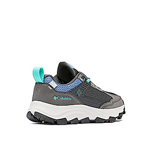 Columbia Women's Hatana Max Outdry Hiking Shoe, Dark Grey/Electric Turquoise, 9 Wide