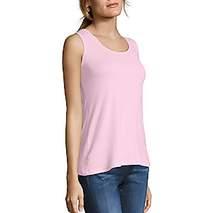 Hanes Women's Shirts, Women’s Mini-Ribbed Cotton Tank Tops, Women’s Sleeveless T-Shirts, Women’s Tanks