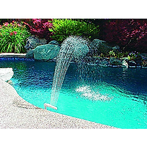 Poolmaster 54507 Spa and Swimming Pool Waterfall Fountain, For Pools with 1.5-Inch Threaded Return Fitting