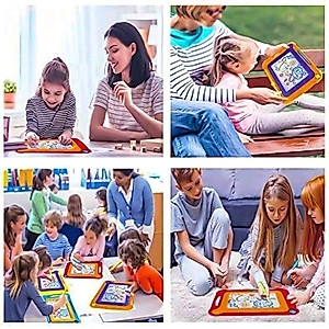 2 Pack Medium Magnetic Drawing Board, Learning Toys for Toddlers 1-3 2-4 Drawing Game, Colorful Magnetic Drawing Doodle Board Pad Tablet for Kids Adults Educational & Art Activities