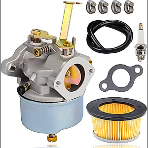 632230 Carburetor + 30727 Air Filter/Spark Plug for Tecumseh 5 HP 6 HP 632272 631828 631067 631067A H30 H50 H60 HH60 HH70 Engines 4 Cycle Engine Carb
