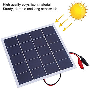 Polycrystalline Silicon Solar Panel 4W 5V 172x175x2MM Portable Solar Power Panel Solar Panel Cell for Advertising Lights for Home Lights for Electric Fans (4W)