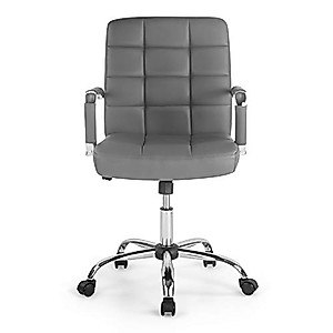 EdgeMod Manchester Office Chair in Vegan Leather, Grey